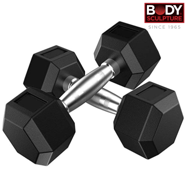 Body Sculpture Dumbbell Rubber Hexagon Bw-460 24Kg | Nairobi Sports House